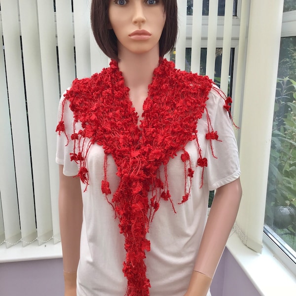 Red Scarf - Etsy UK
