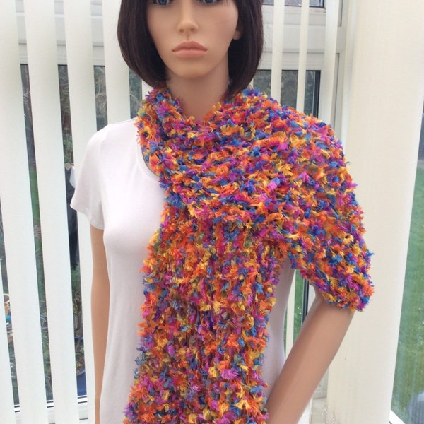 Rainbow Colour Scarf - Etsy