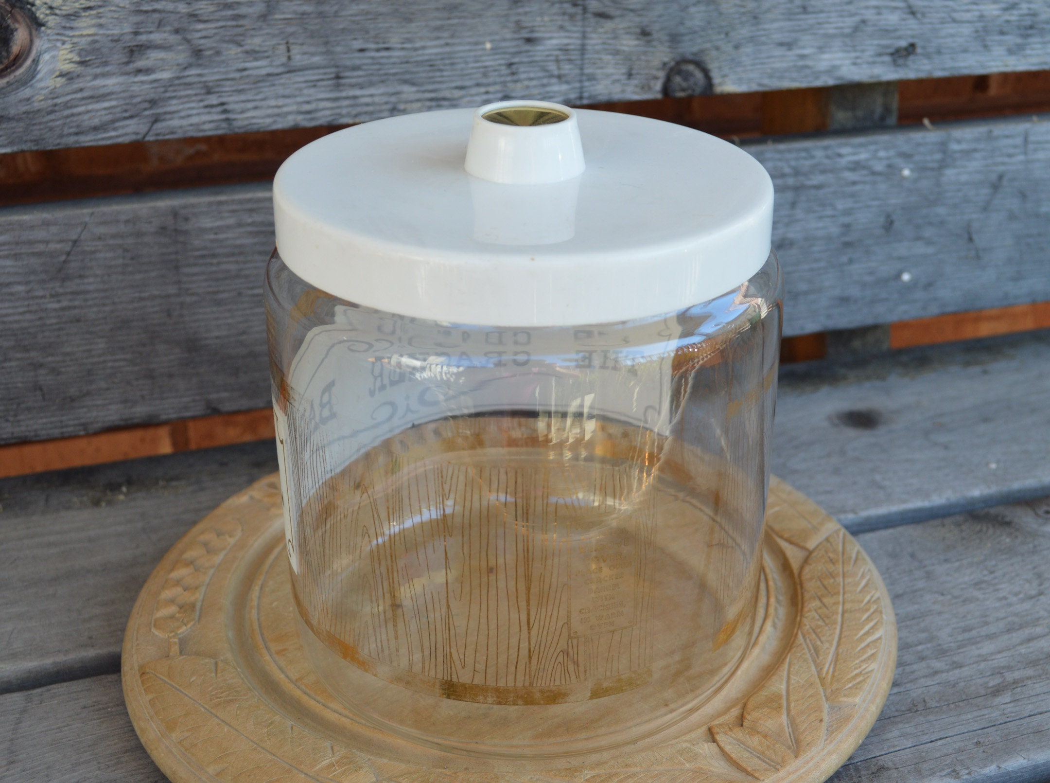 Vintage Pyrex Cracker Barrel Canister, Cookie Jar, Dog Treats Canister ...