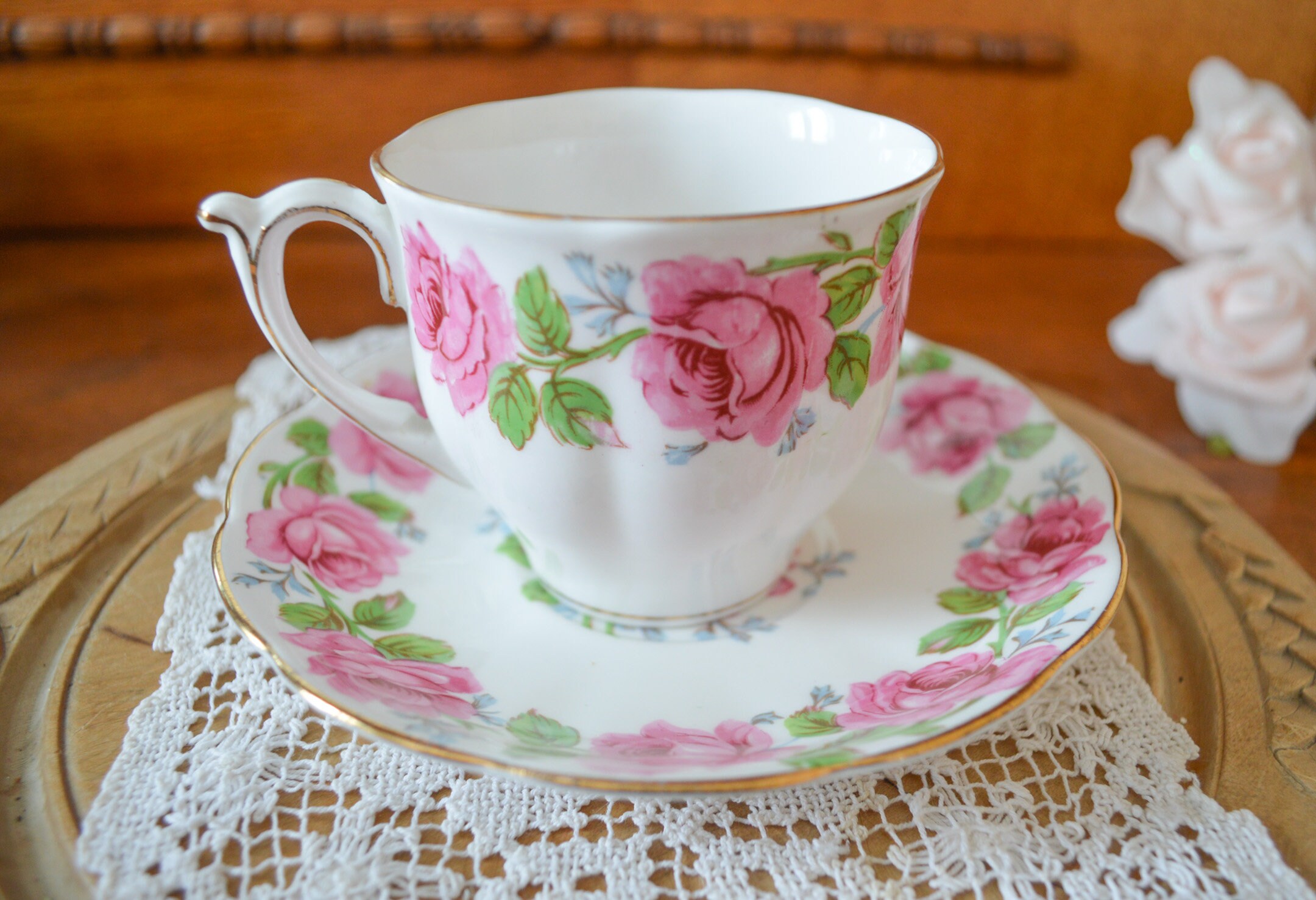 Vintage Queen Anne Lady Alexander Rose Tea Cup & Saucer Pink - Etsy UK