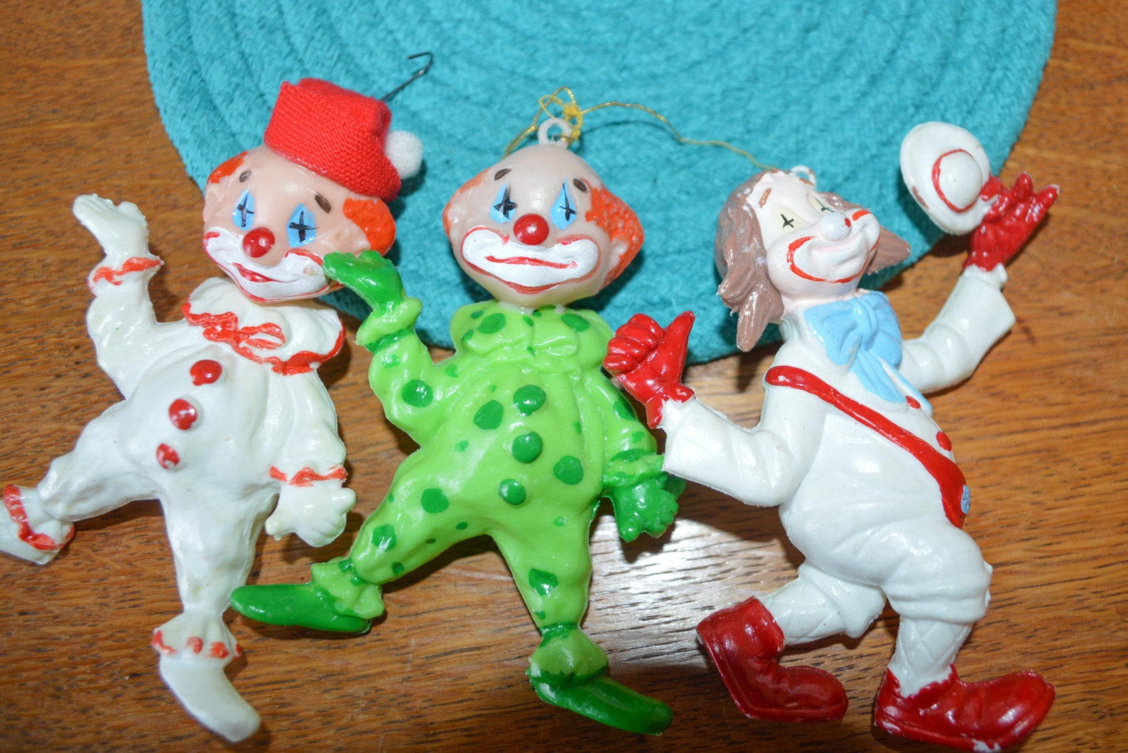 Vintage Clown Ornaments 1950s Plastic Happy Circus Clowns - Etsy