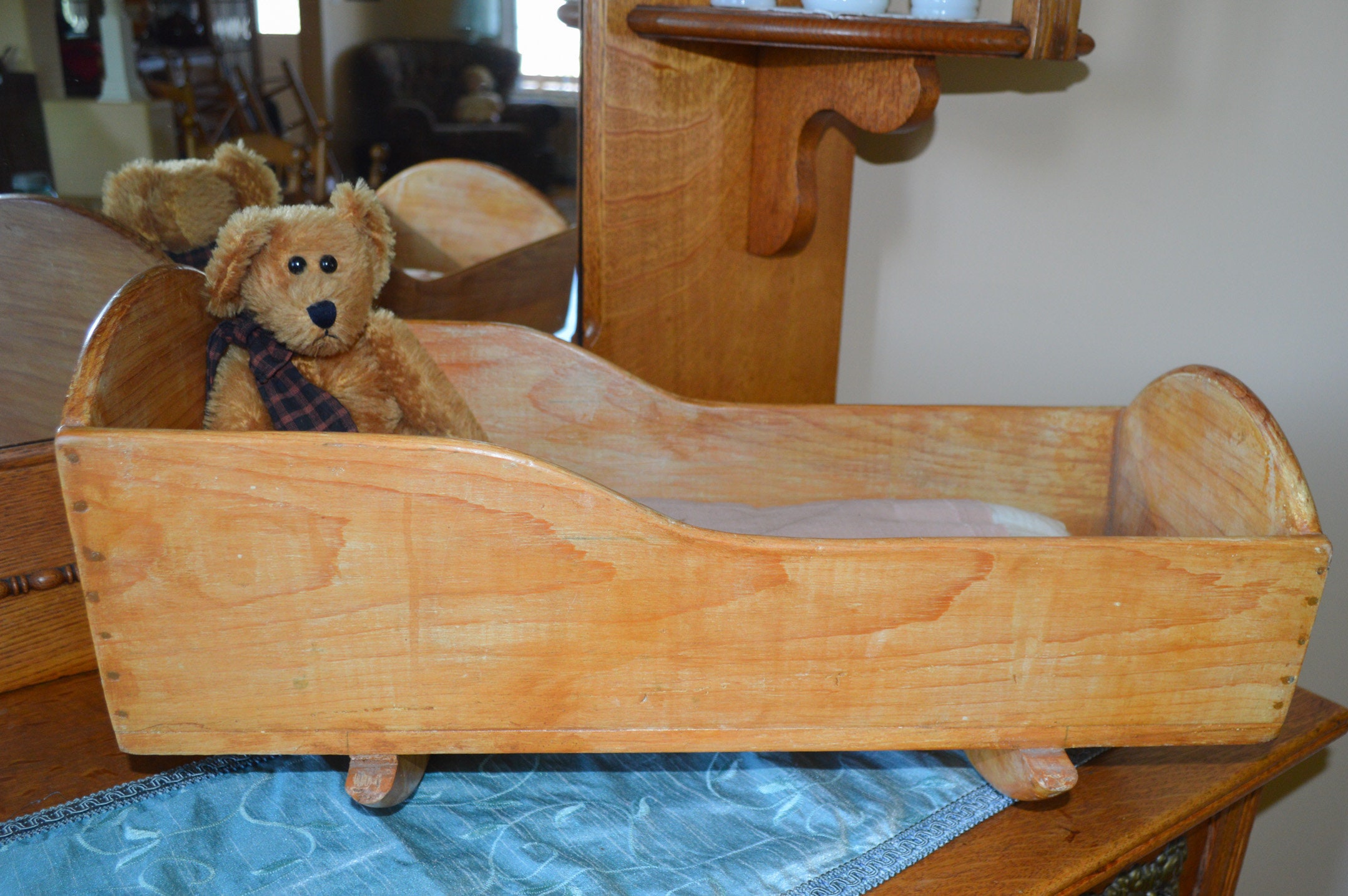 Vintage Rocking Doll Cradle Hand Crafted Child's Doll - Etsy