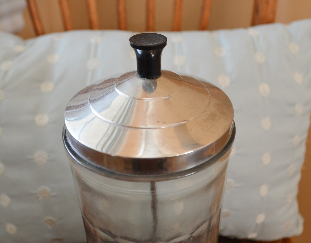 Vintage Barber Shop Comb Canister, Tall Barbicide Jar, Hairdresser ...