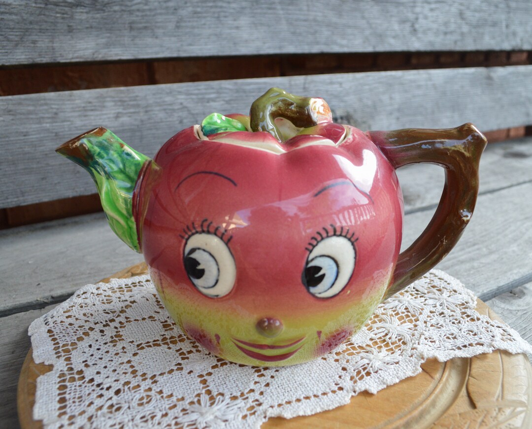 Vintage Anthropomorphic Apple Teapot, 1950s Japan 2K2528, Collectors ...