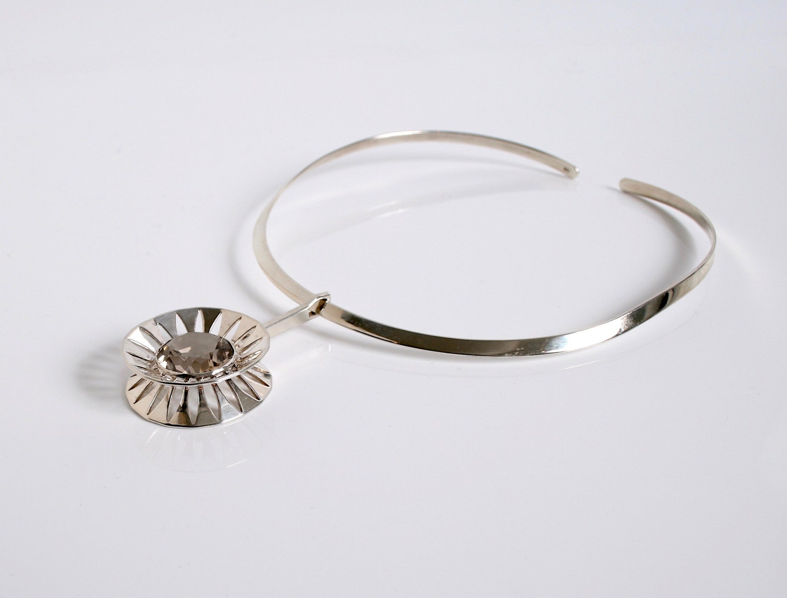 Stunning Sterling Silver & Rock Crystal Pendant - Etsy