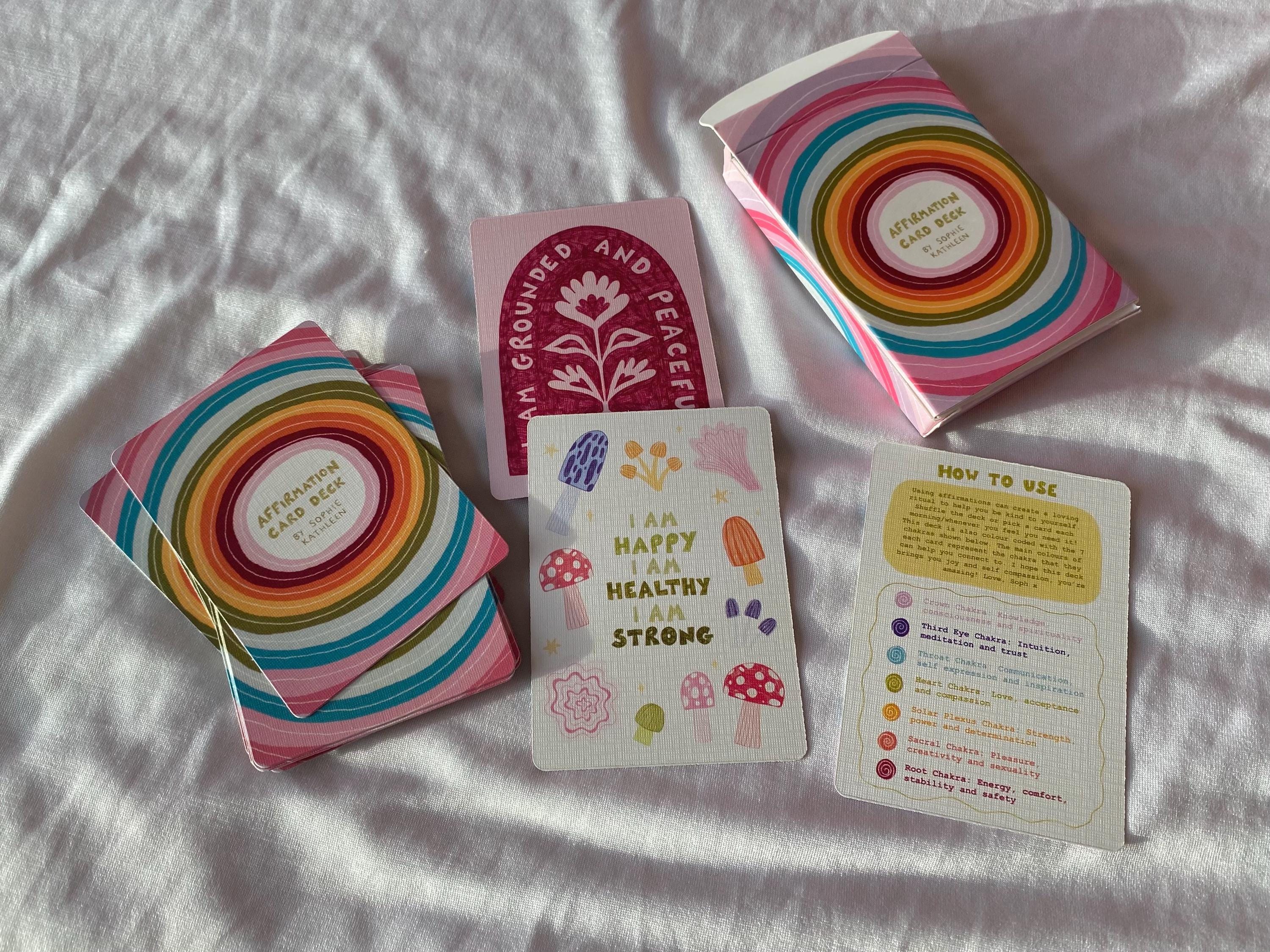 Illustrated Affirmation Card Deck: Positive Affirmation Cards - Etsy