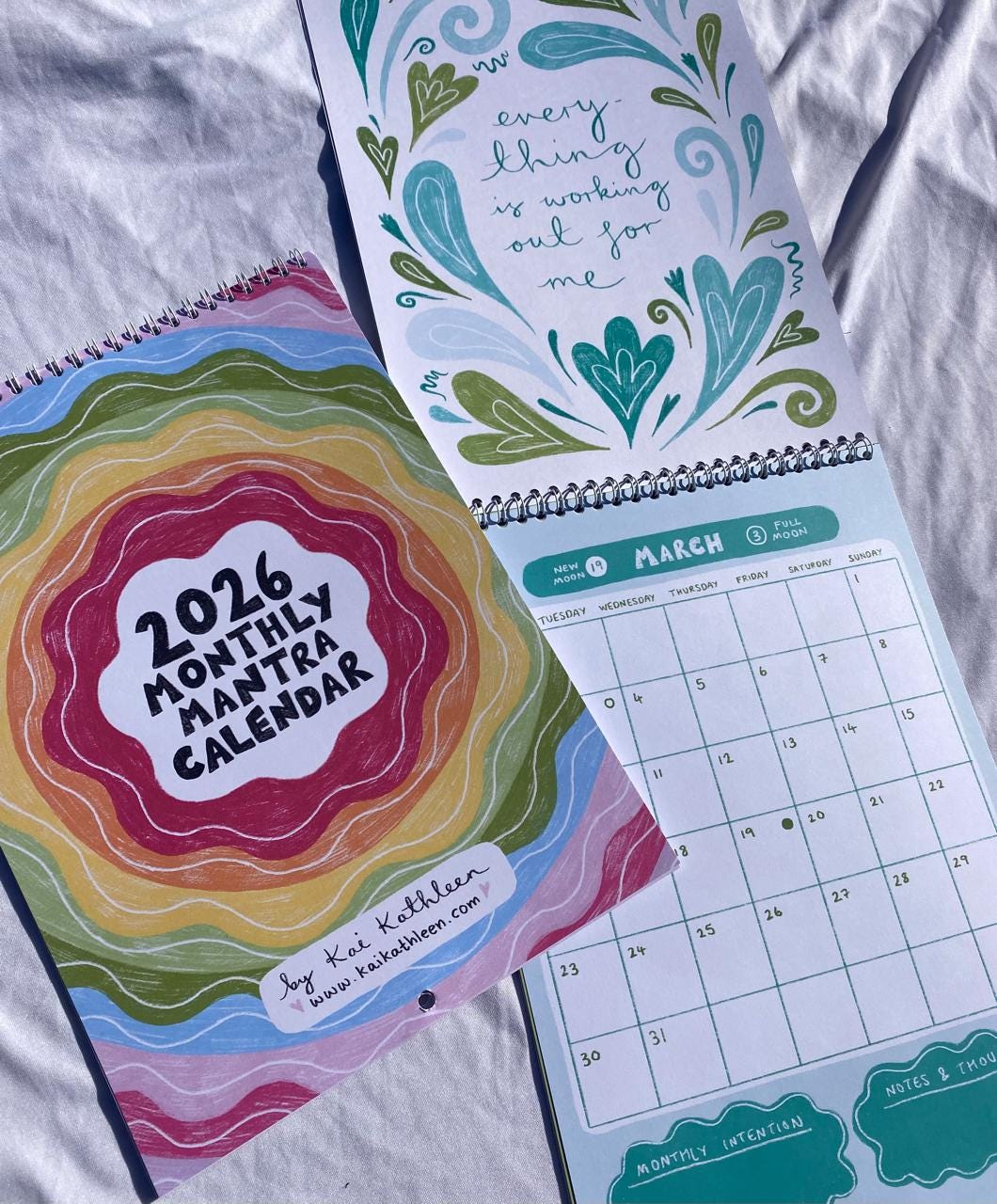 2026 Monthly Mantra Calendar / Positive Affirmations Calendar ...