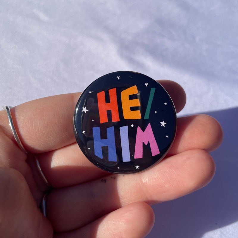 He/him Pronoun Sticker - Etsy UK