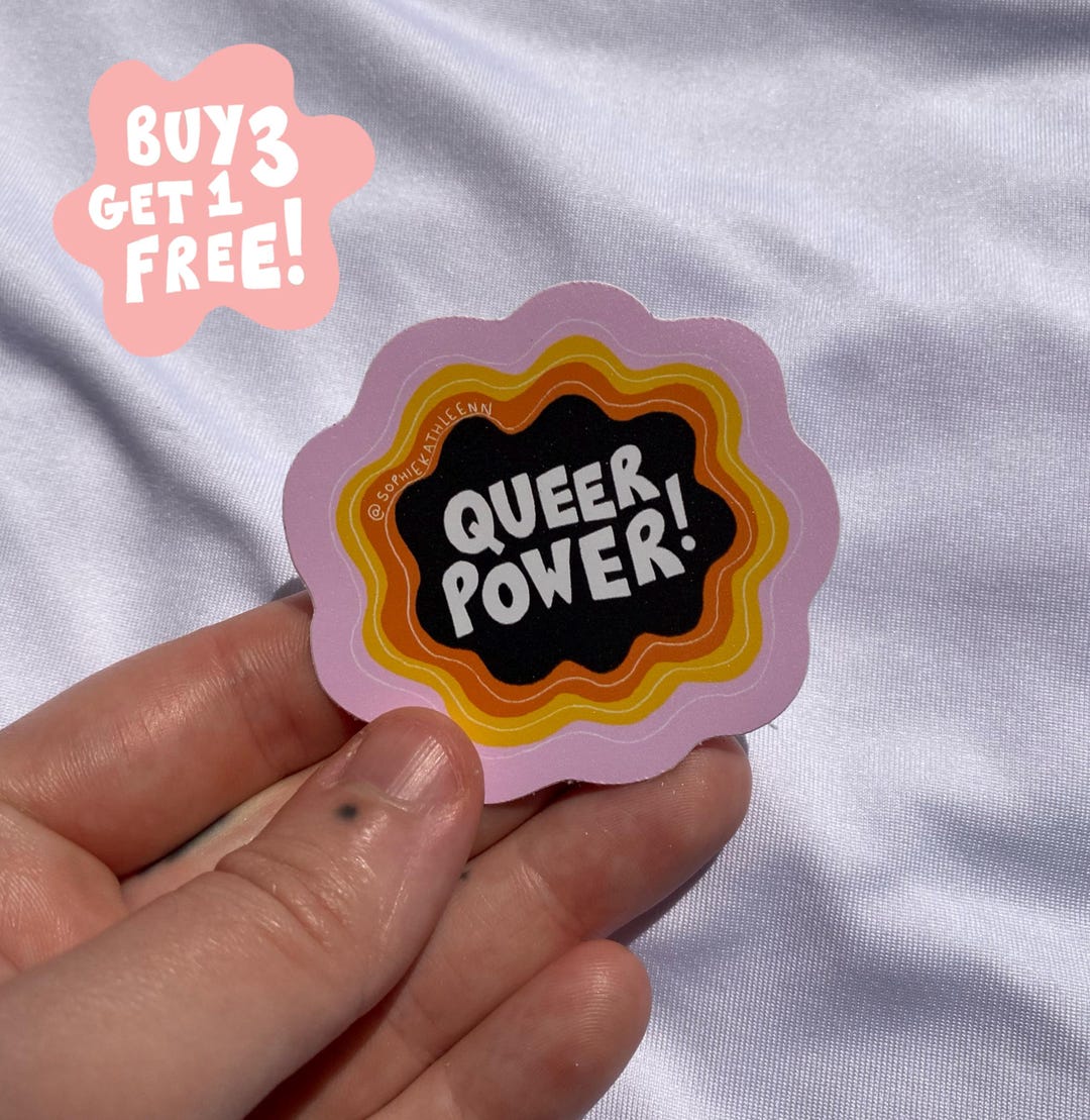 Queer Power Vinyl Sticker: LGBTQ+ Pride, Water Resistant Sticker - Etsy UK