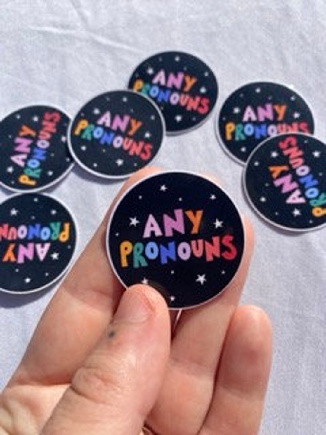 Any Pronoun Sticker / Waterproof Stickers / Die Cut Stickers / - Etsy