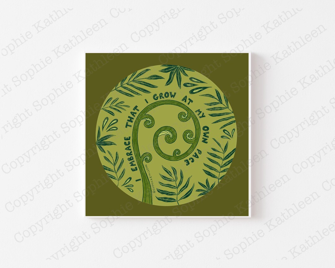 Positive Affirmation Art Print ‘I Embrace That I Grow at My Own Pace ...