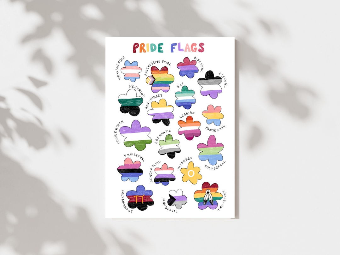 LGBTQ Pride Flags Art Print/ Lesbian Pride Art / Queer Pride / - Etsy