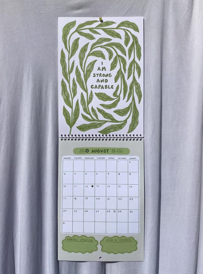 2026 Monthly Mantra Calendar / Positive Affirmations Calendar ...