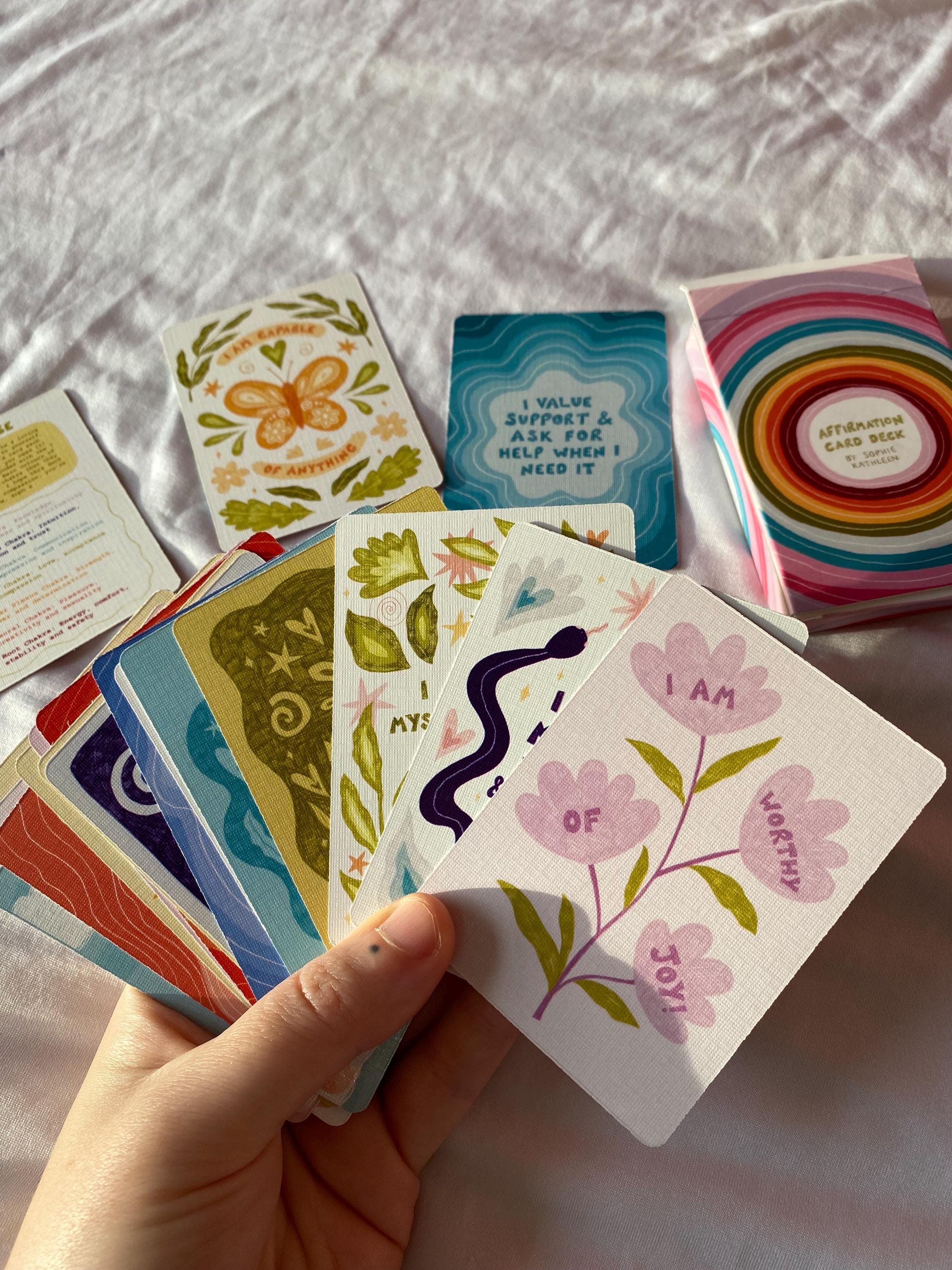 Illustrated Affirmation Card Deck: Positive Affirmation Cards - Etsy