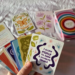Illustrated Affirmation Card Deck: Positive Affirmation Cards - Etsy