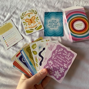 Illustrated Affirmation Card Deck: Positive Affirmation Cards - Etsy