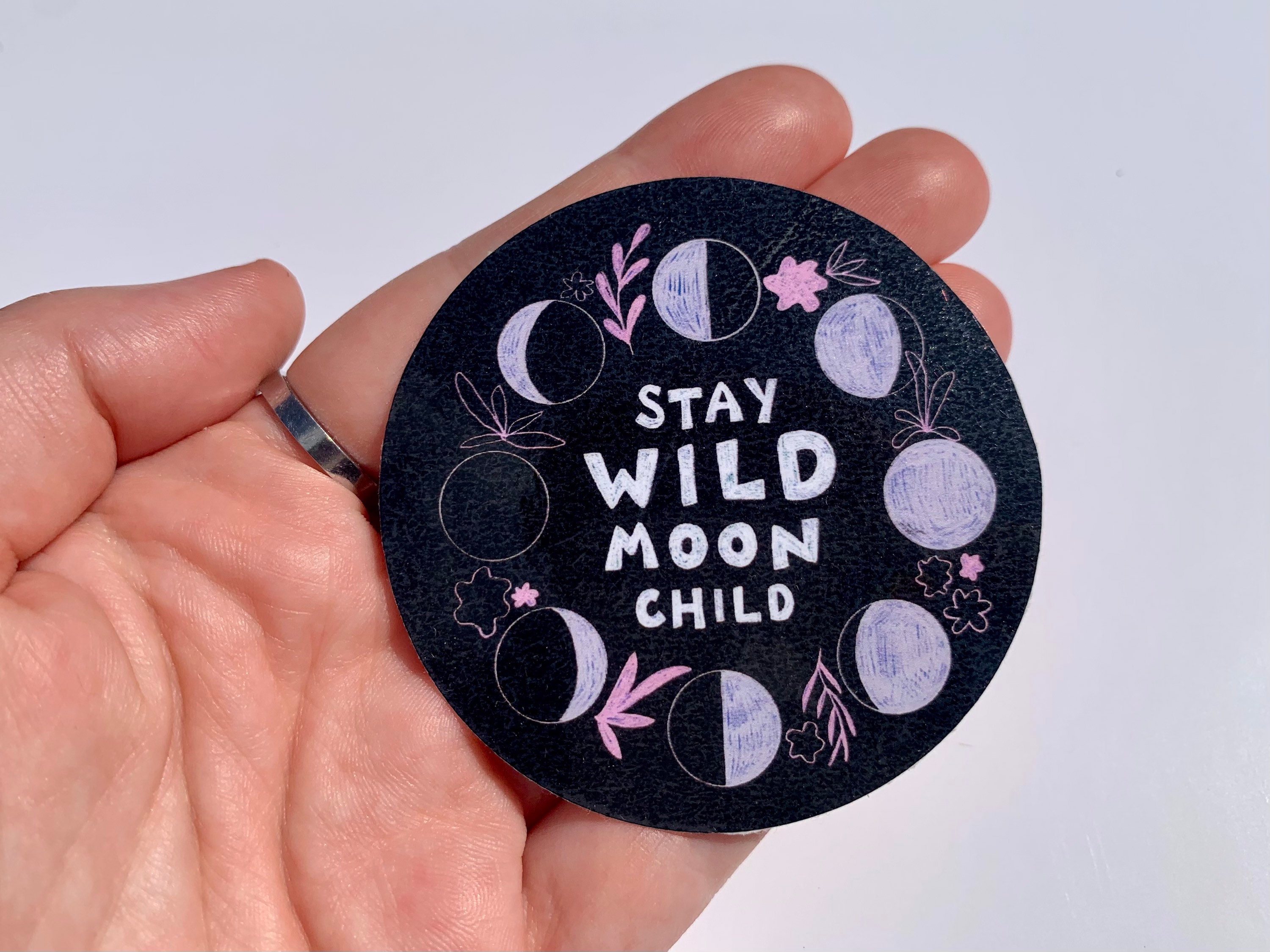 Stay wild moon child vinyl sticker / motivational sticker / | Etsy
