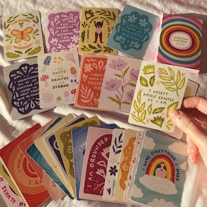 Illustrated Affirmation Card Deck: Positive Affirmation Cards - Etsy