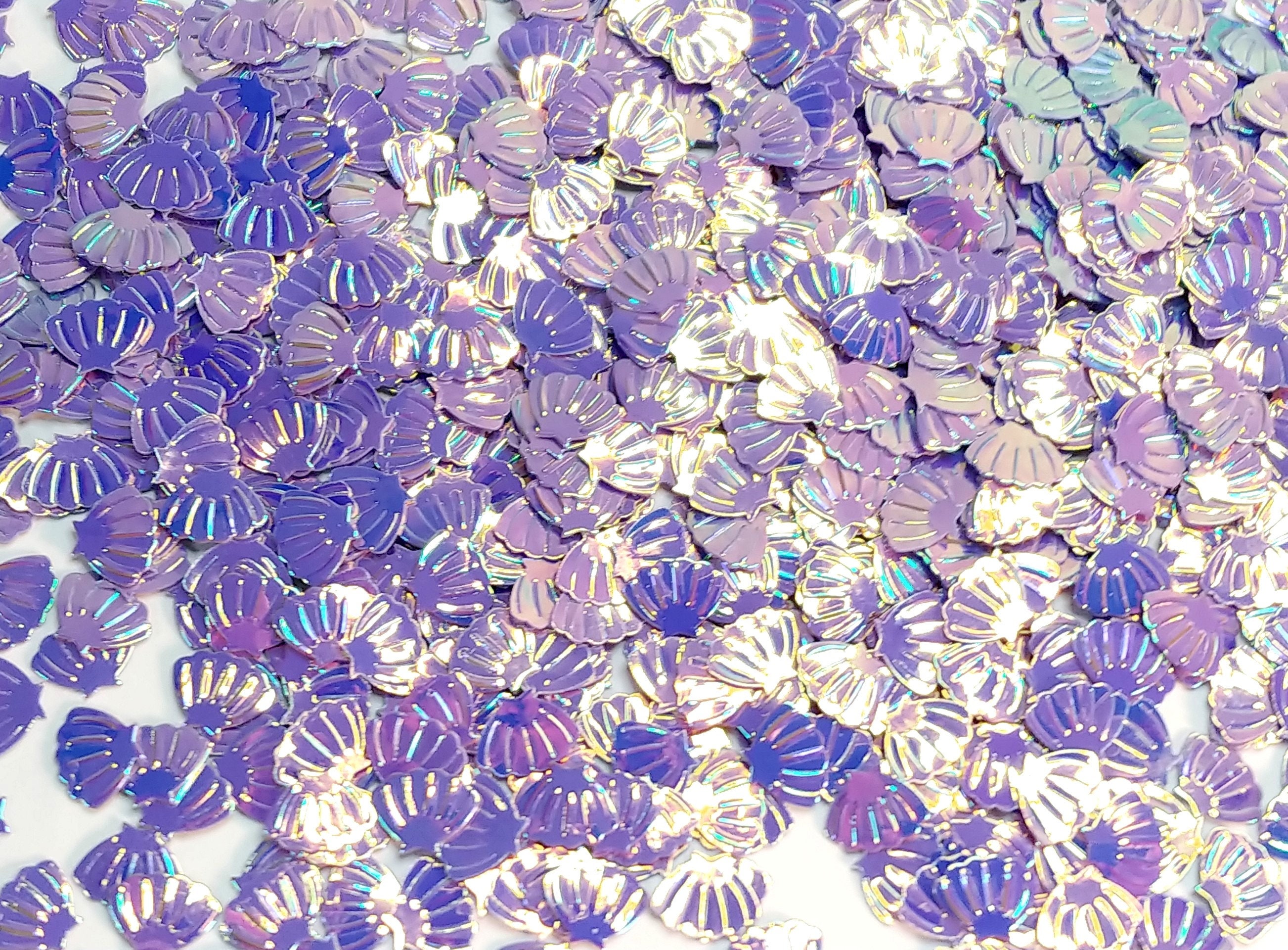 TWILIGHT TIDE Sea Shell Glitter Shapes / 3D Sculpted / - Etsy