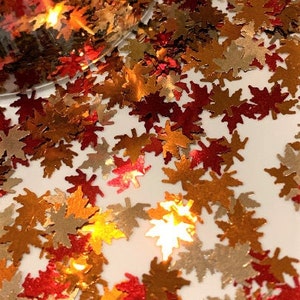 AUTUMN LEAVES - Glitter Shapes / 6mm / 1/2 Oz. Jar / Maple Leaf Nail ...