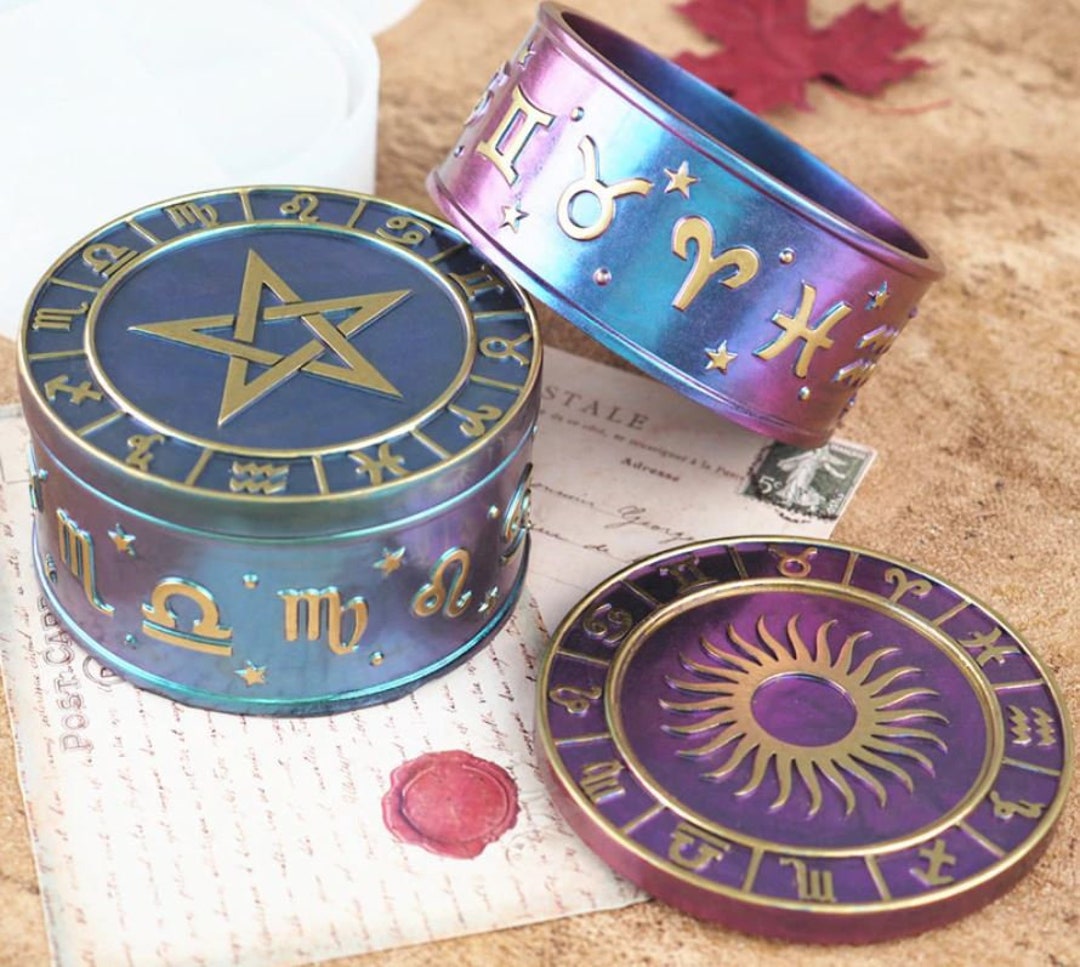 Twelve Constellation Starry Sky Storage Box Mold 3 Pc Clear Shiny ...