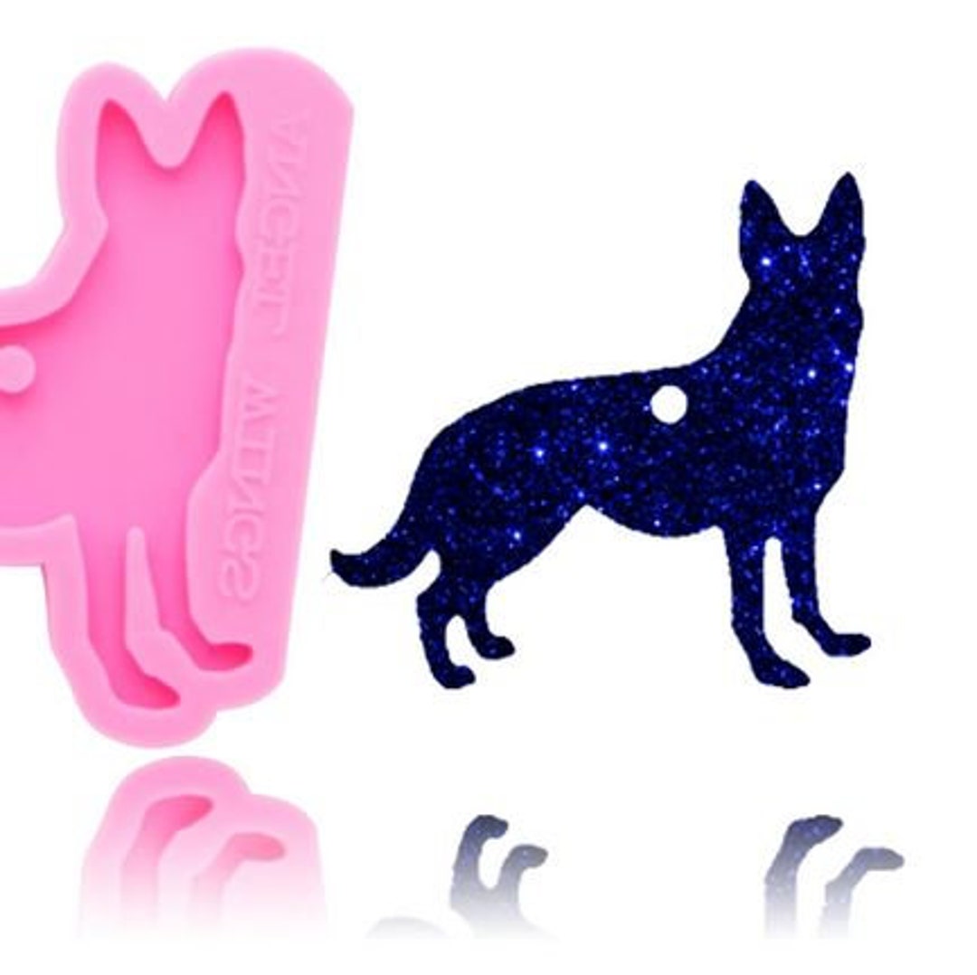 German Shepherd Mold Shiny Silicone / Family Dog / DIY Jewelry / Key ...