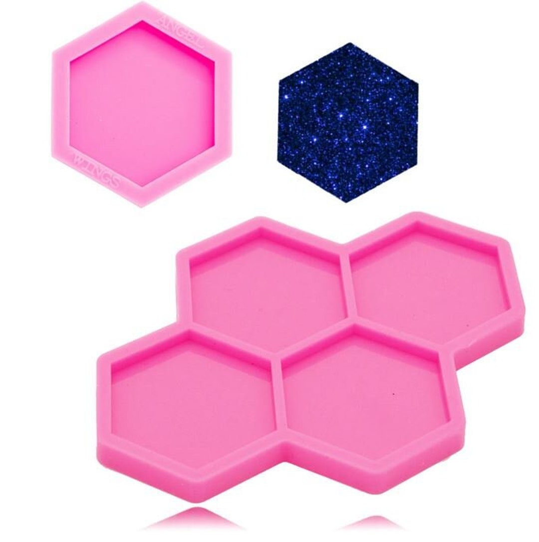 Small Hexagon Mold - Shiny Silicone / FRIDGE Magnet / Phone Grips / D I ...