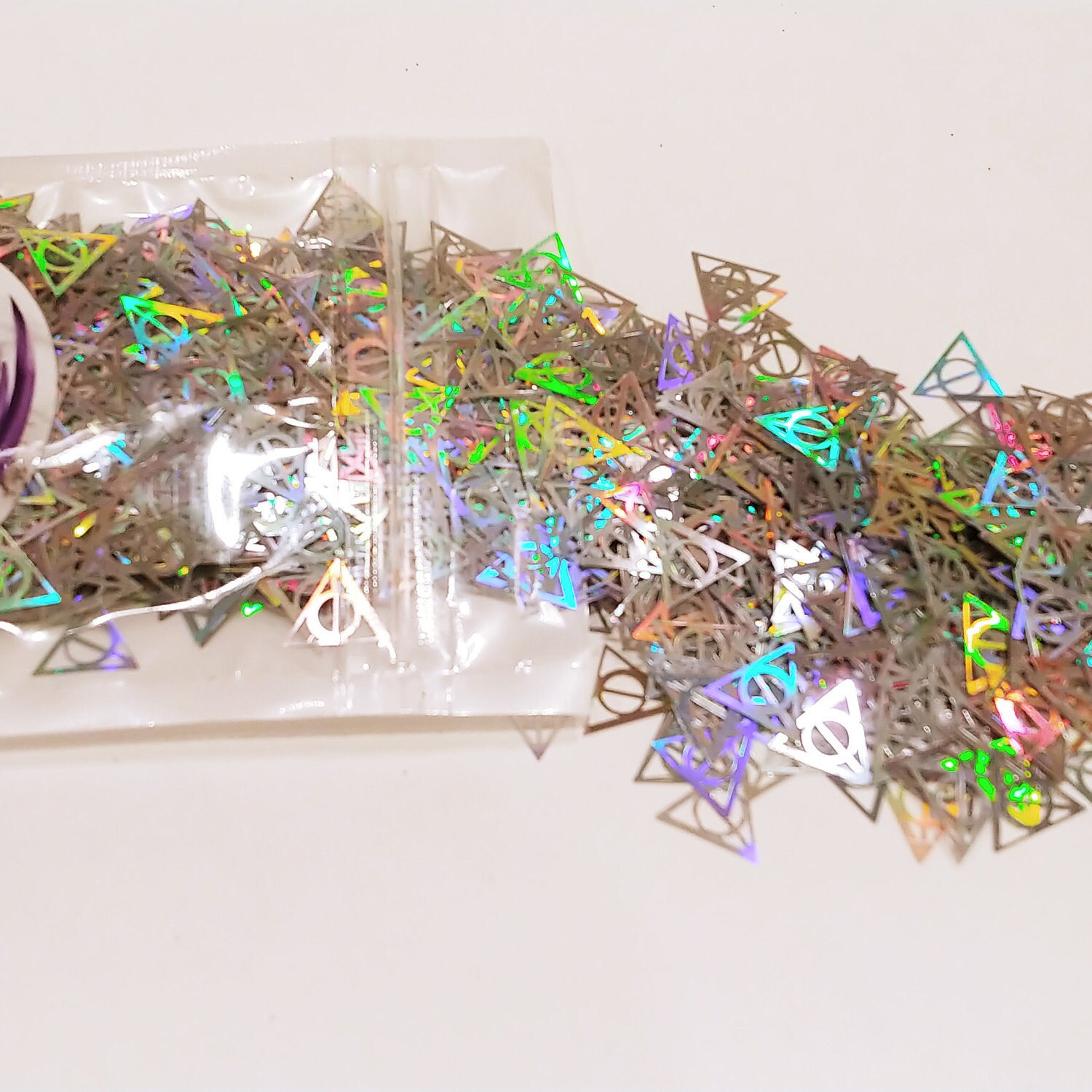 Holographic Triangle Symbol Glitter Shapes / Holo Gold | Etsy