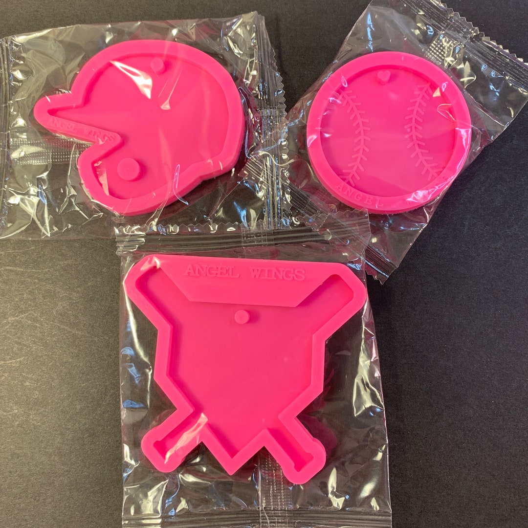 Baseball Helmet or Home Plate With Bats Mold - Shiny Silicone MOLD ONLY ...