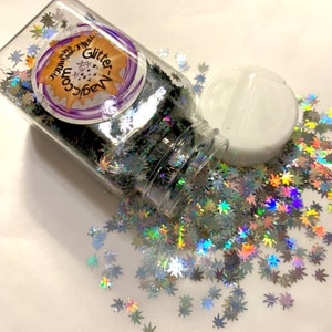 QUICKSILVER Holographic Hemp Leaf Glitter Shapes / 5mm Leaf / Glitter ...