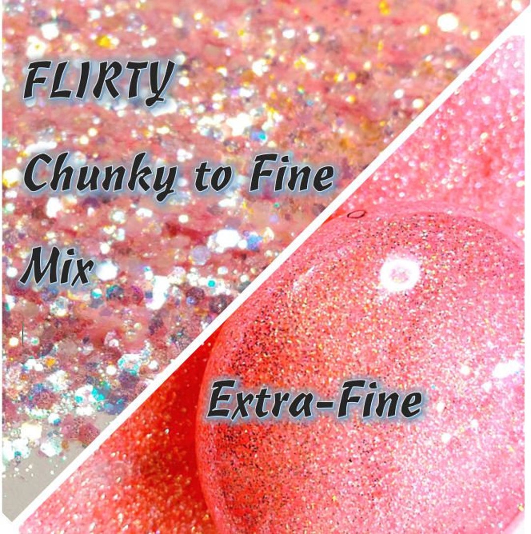 FLIRTY Fine or Chunky to Fine Glitter Mix / Opalescent Peach-pink ...