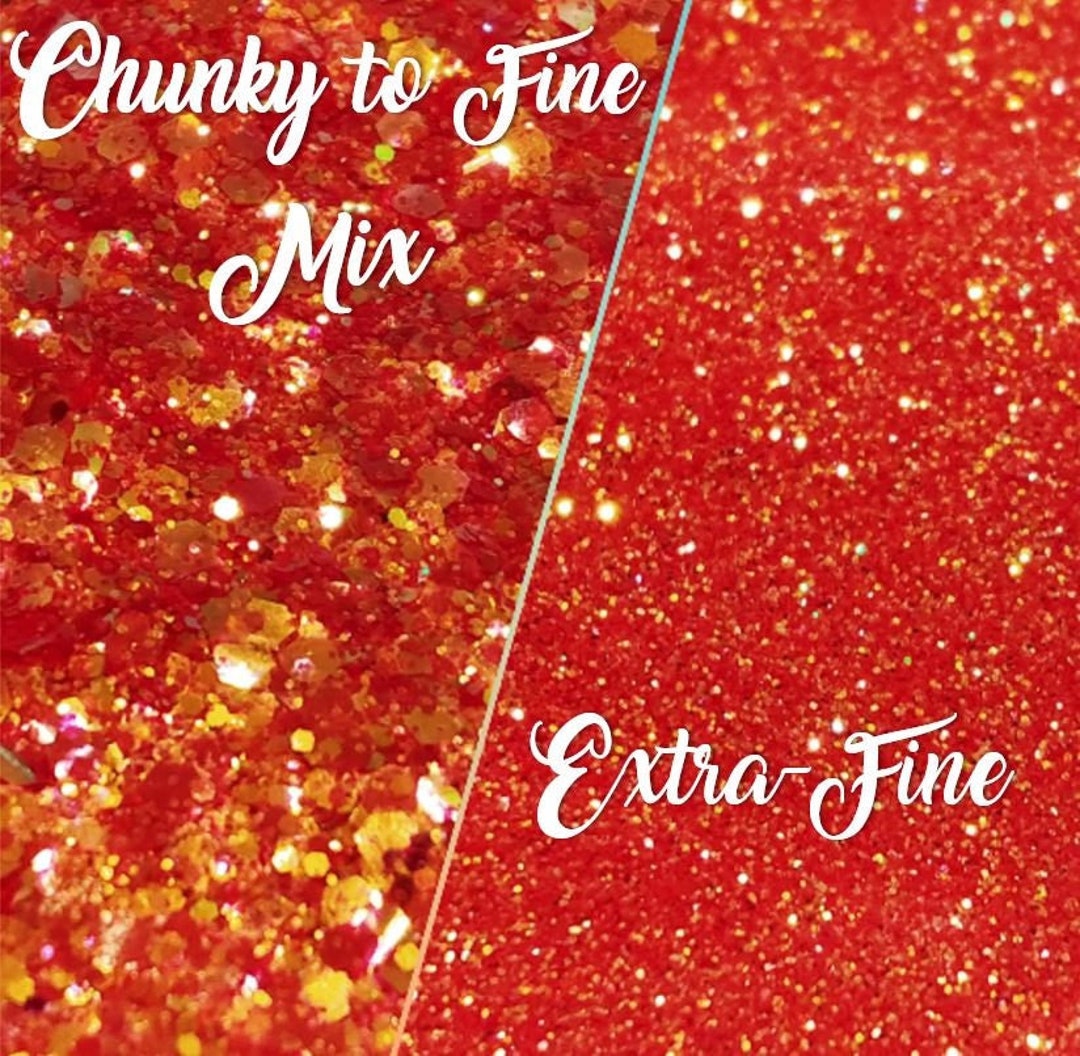 New! BLOOD ORANGE Chunky to Fine Mix or Extra-fine / Glitter Tumbler ...