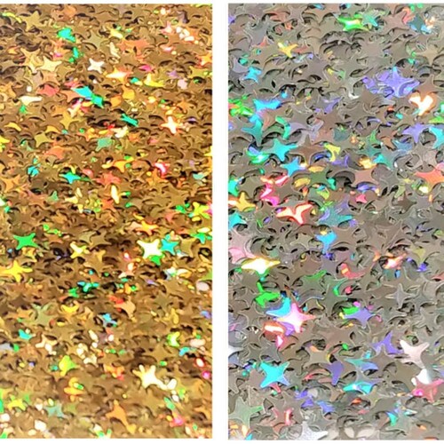 Holographic Triangle Symbol Glitter Shapes / Holo Gold | Etsy