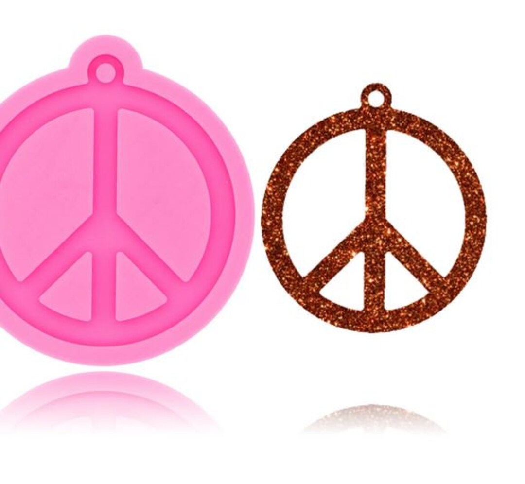 PEACE SYMBOL PENDANT Mold Shiny Silicone Molds / Peace Sign Crafts ...