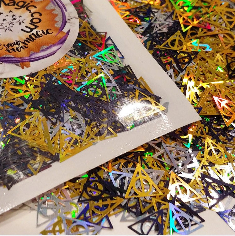 Holographic Triangle Symbol Glitter Shapes / Holo Gold | Etsy