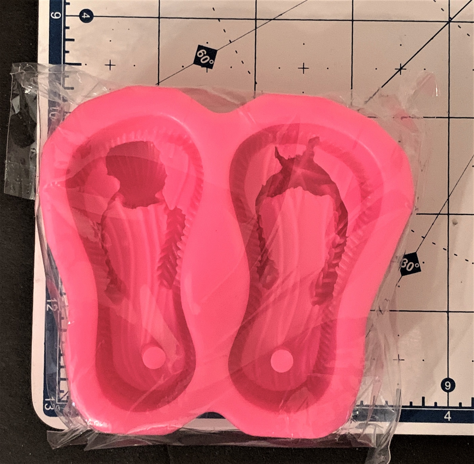 DEEP FLIP-FLOP Mold Pair With Starfish and Seashell Silicone - Etsy