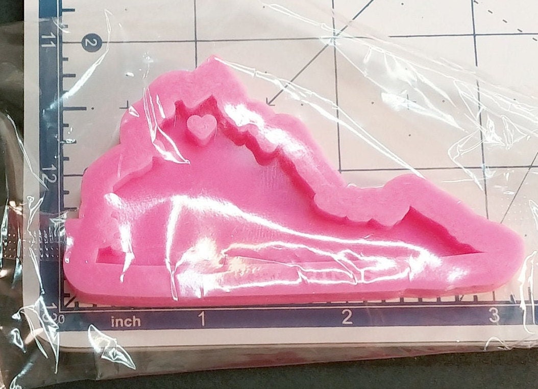 STATE of VIRGINIA Mold Shiny Silicone / D I Y Mementos / Key - Etsy ...