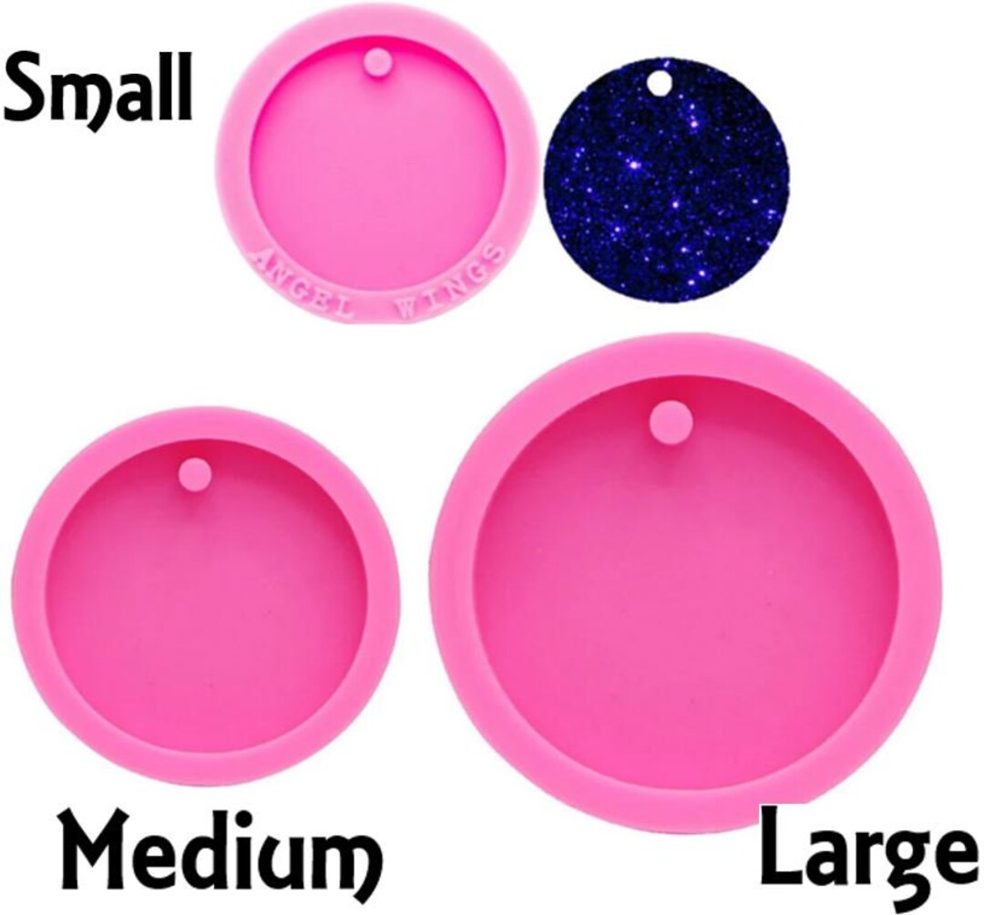 Circle Key Chain Mold - Shiny Silicone / Key Fobs / Round Disc Ball ...