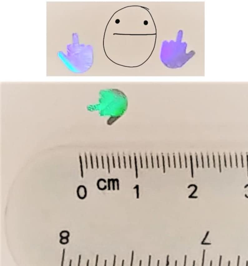 New MIDDLE FINGER Stripe Holo Glitter Shape Mix / Holographic - Etsy