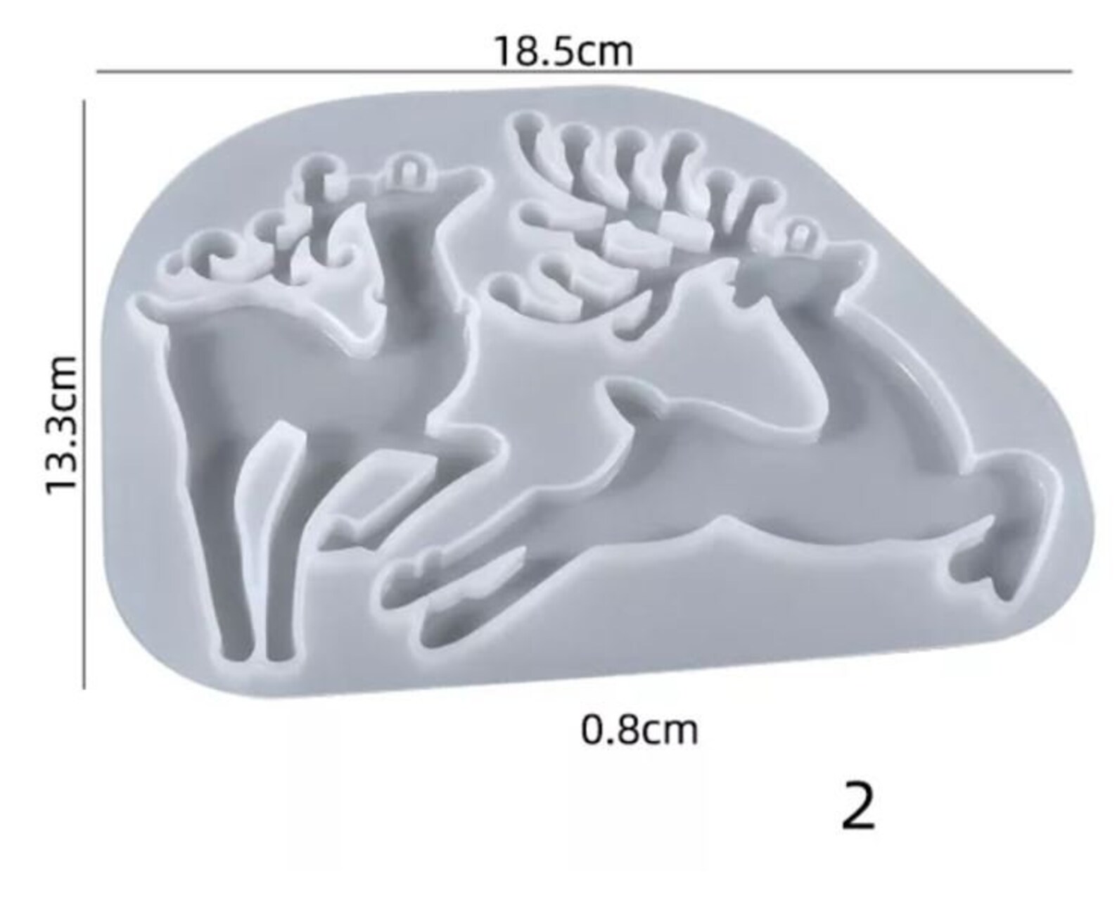 Fancy Dancing Reindeer Molds - Clear Shiny Silicone MOLD ONLY / 3 ...