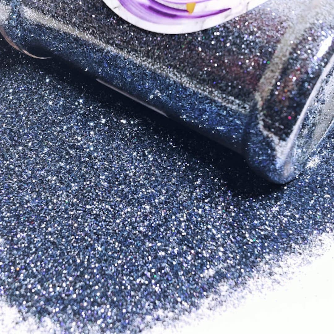 RAVEN Extra-fine Glitter / 2.25 Oz Bottle / CUSTOM High Flash Blue-gray ...
