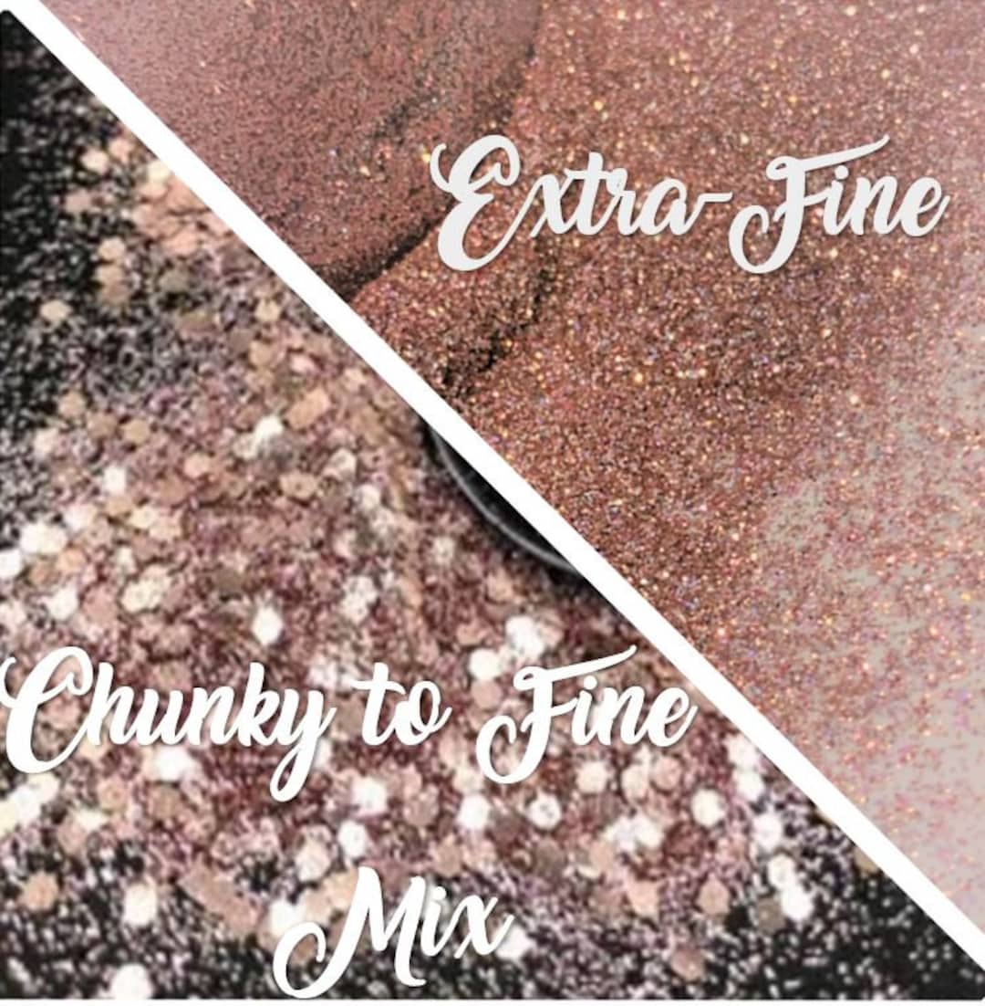 ROSE GOLD Extra-fine or Chunky to Fine Glitter Mix / Personalized ...