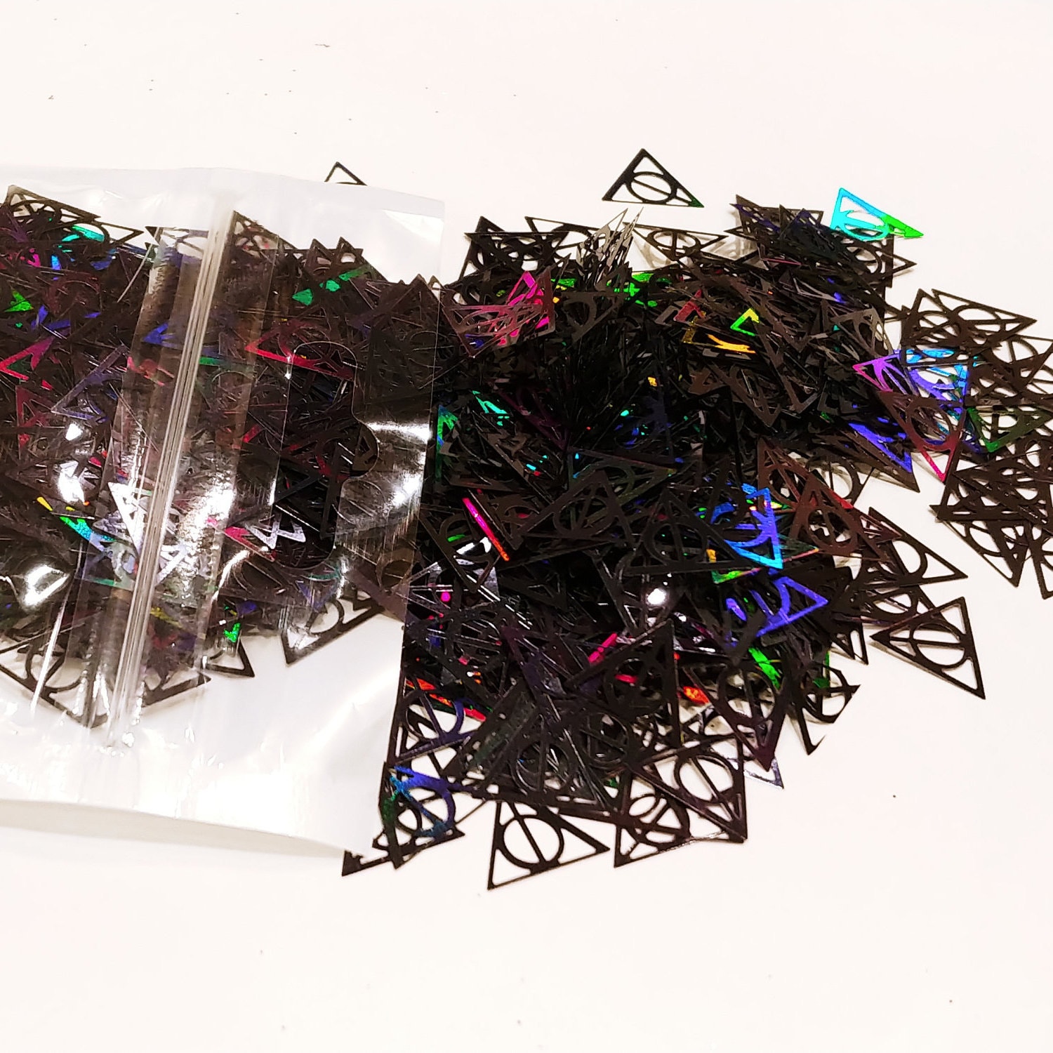 Holographic Triangle Symbol Glitter Shapes / Holo Gold | Etsy