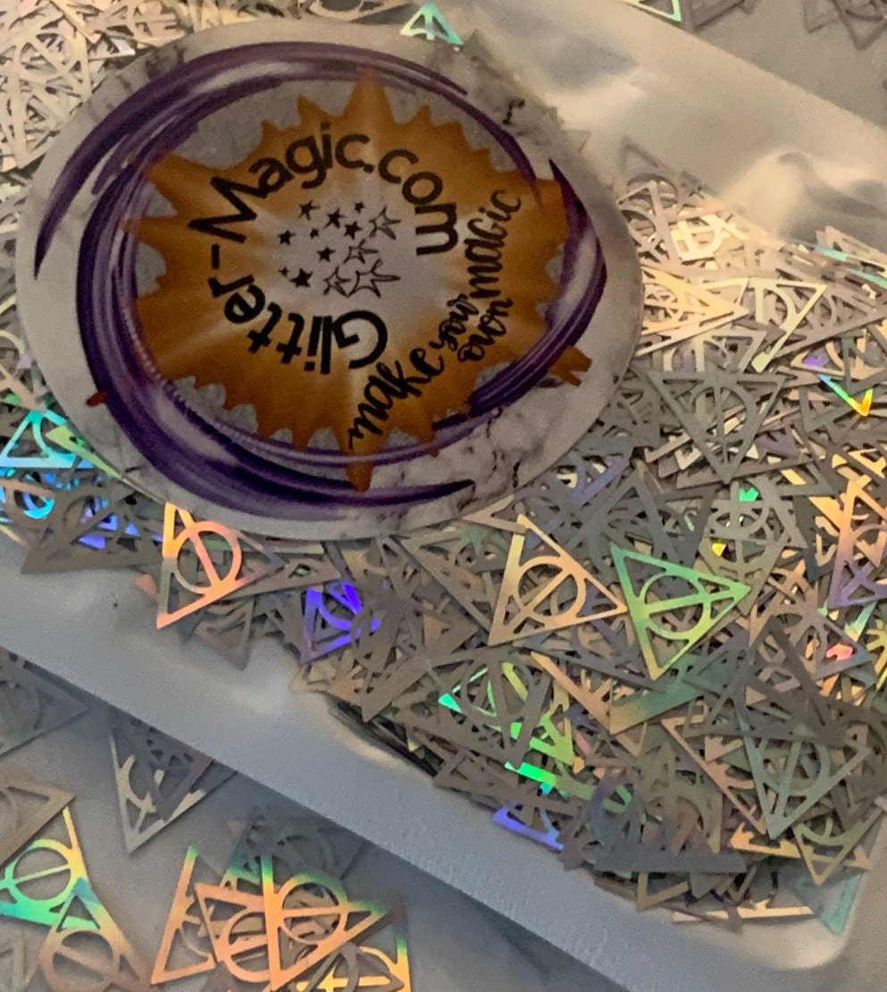 Holographic Triangle Symbol Glitter Shapes / Holo Gold | Etsy