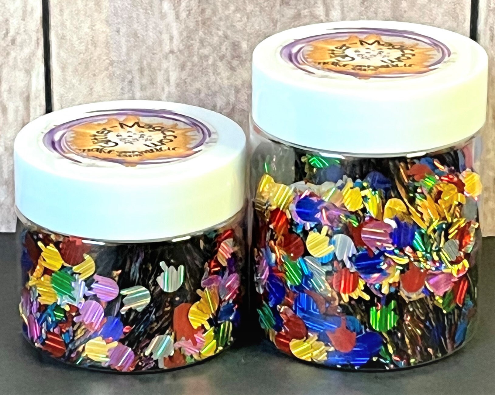 New MIDDLE FINGER Stripe Holo Glitter Shape Mix / Holographic - Etsy