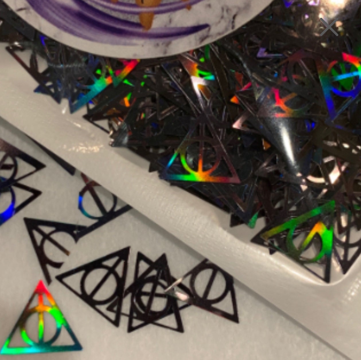 Holographic Triangle Symbol Glitter Shapes / Holo Gold | Etsy