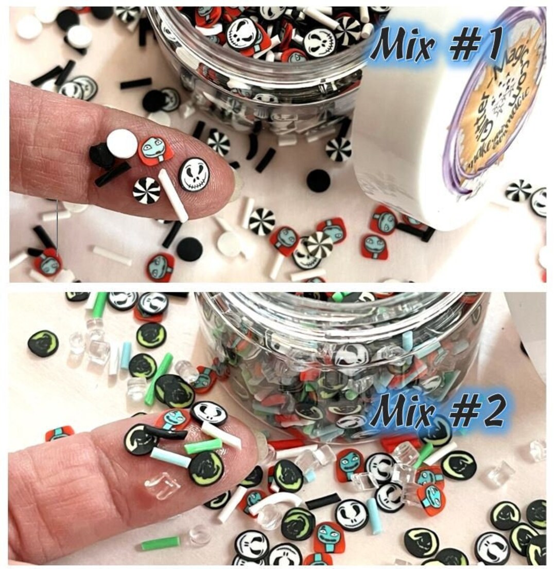 Skeleton Mix - Kawaii Polymer Clay - FAKE Candy Faces, Red White Black ...