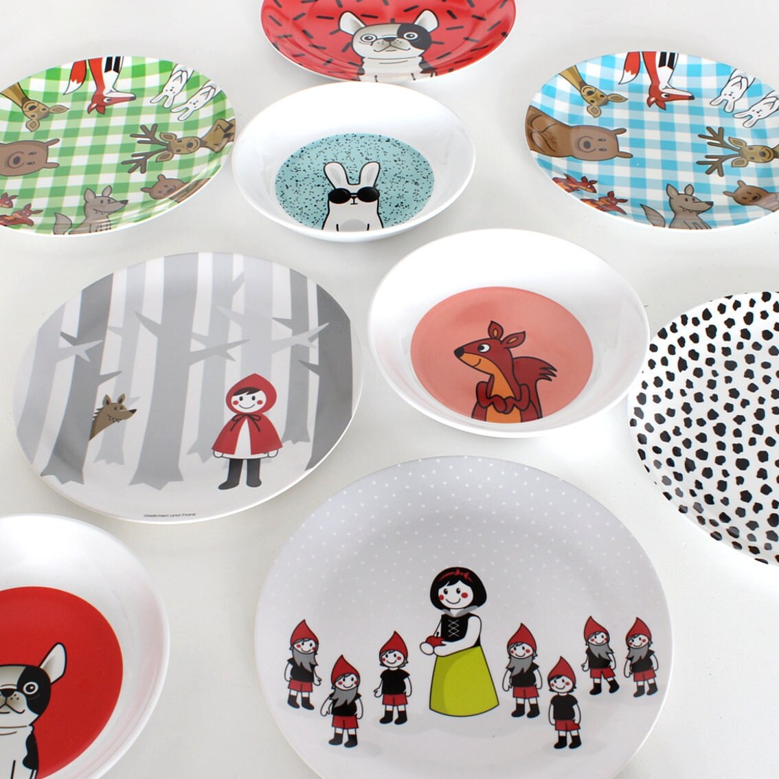 Plate – Grid – Geometric Pattern Picnic Dish Melamine - Etsy