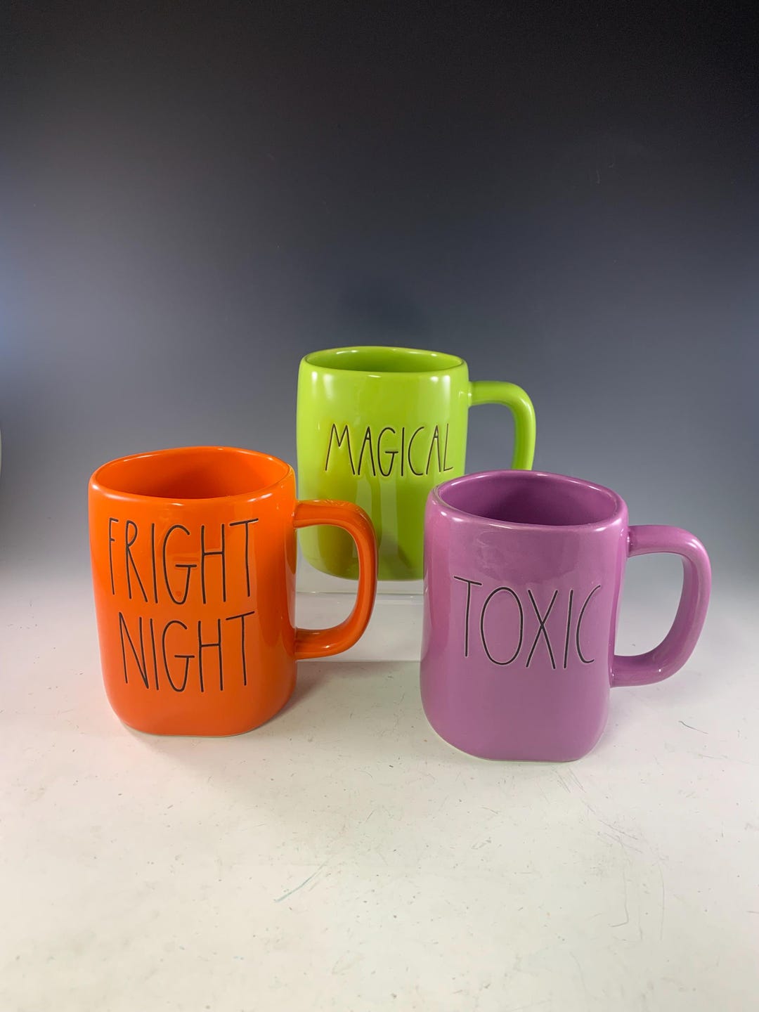 Rae Dunn Halloween Mug in Your Choice of Orange Fright Night or Purple ...