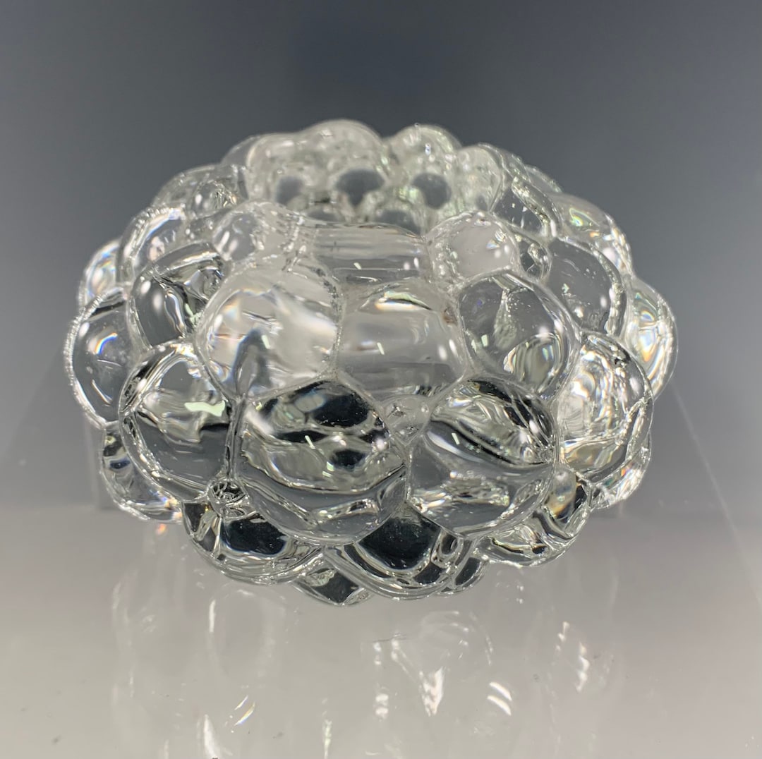 Orrefors Hallon Raspberry Glass Tealight/votive Candleholder - Etsy